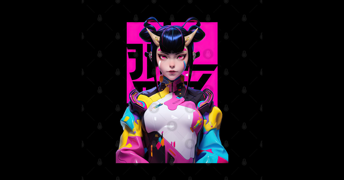 STREET FIGHTER - JURI HAN ONI | Femme Fatale Anime T-Shirt Design Girl ...