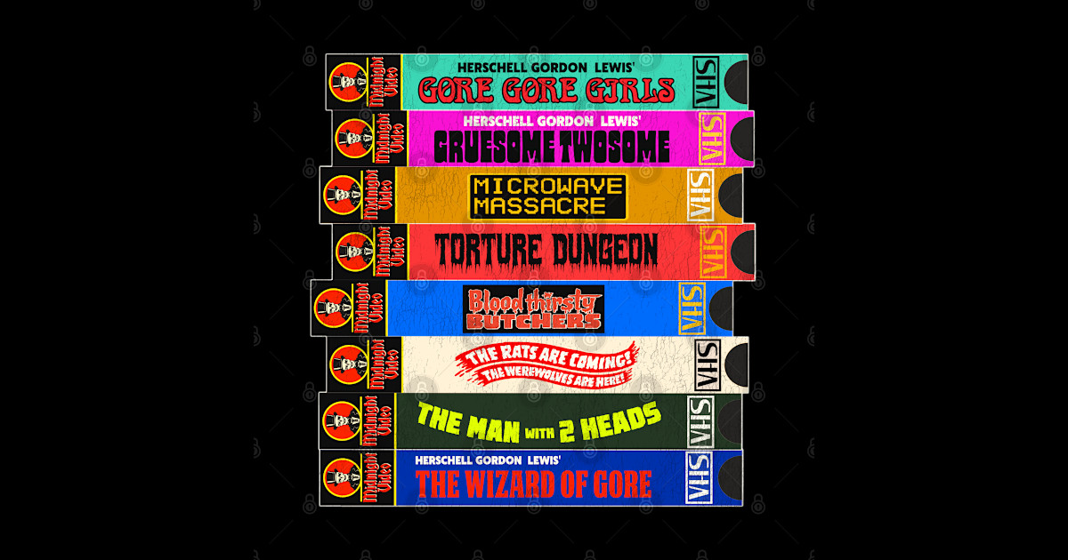 Midnight Video - VHS Cult Horror Movie Stack - Horror Movies - Sticker ...
