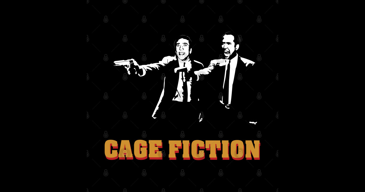 CAGE FICTION - Nicolas Cage - Sticker | TeePublic
