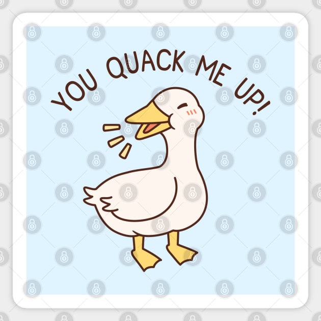 Cute Quacking Duck You Quack Me Up - Cute Duck - Sticker | TeePublic