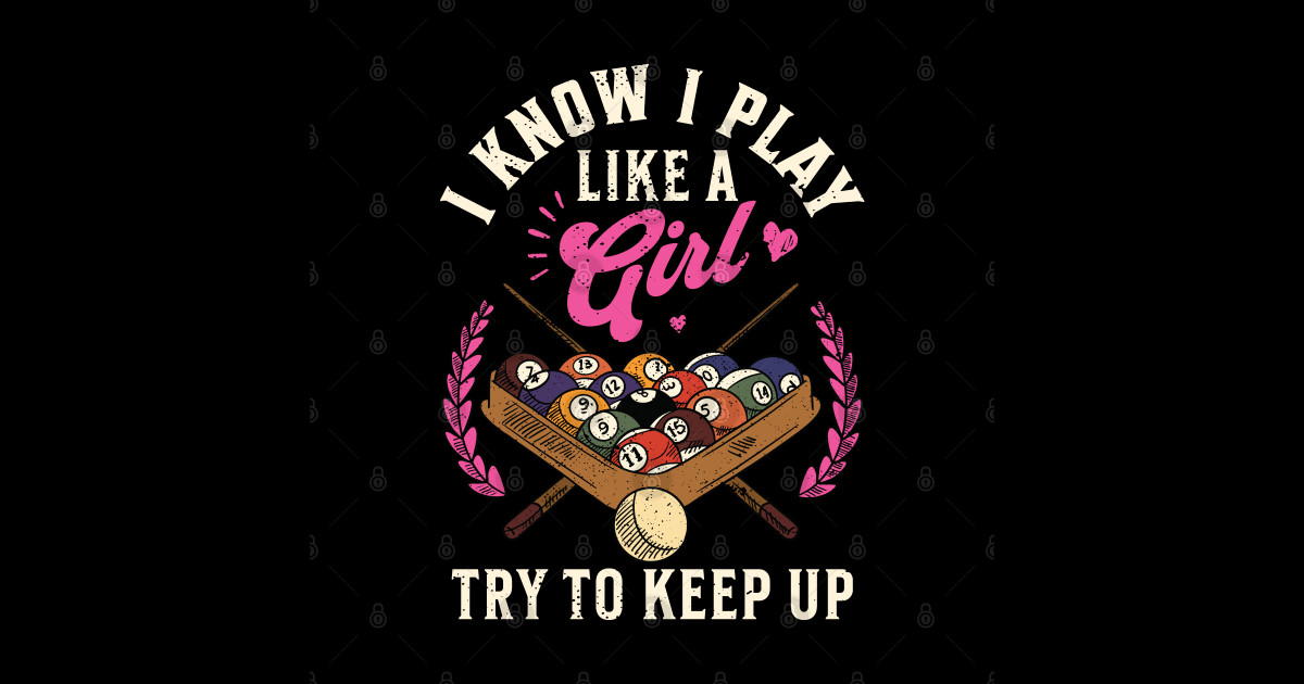 Women Girls Pool Billiard Player - Billiards - Sticker | TeePublic