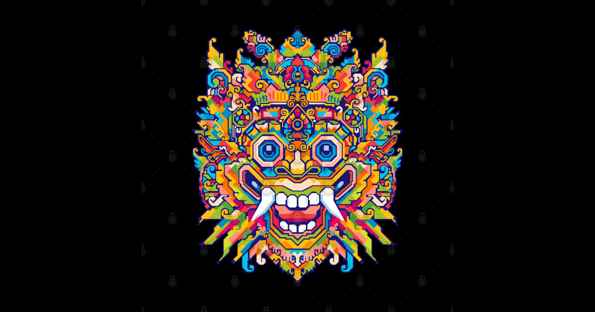 BARONG POP ART - Barong Bali - Sticker | TeePublic