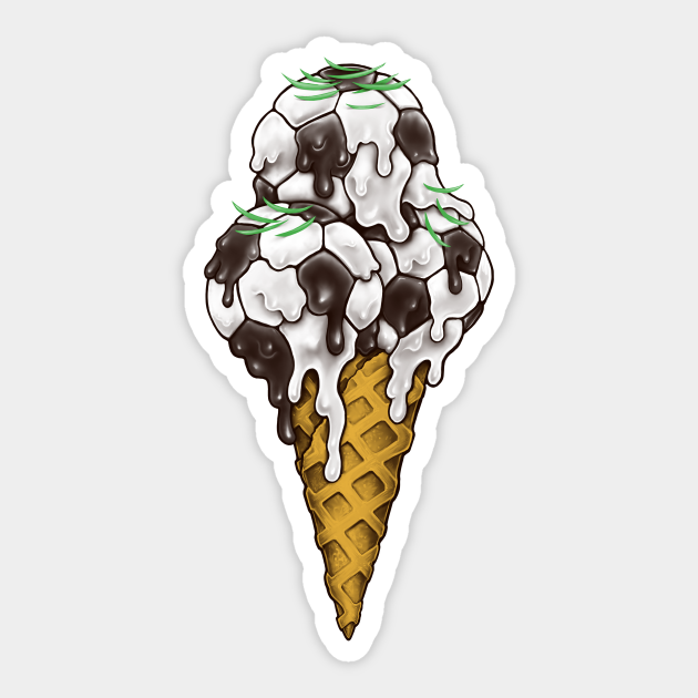 Ice Cream Soccer Balls - Soccer Ball - Sticker | TeePublic