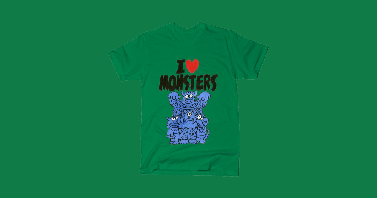 I Heart Monsters - T-Shirt | TeePublic