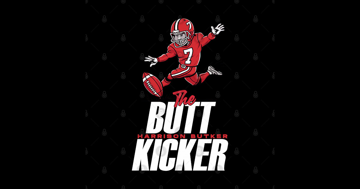 Harrison Butker 7 Character Animation The Buttkicker - Butker - Sticker ...