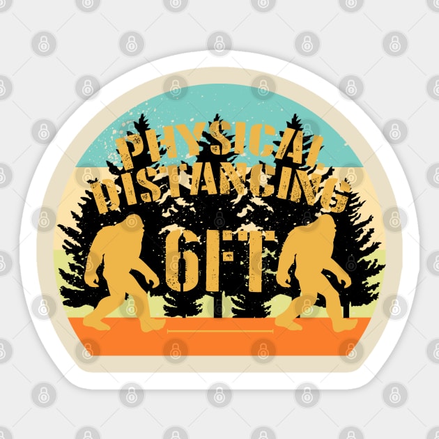 Bigfoot physical Distancing - Bigfoot Social Distancing - Sticker ...