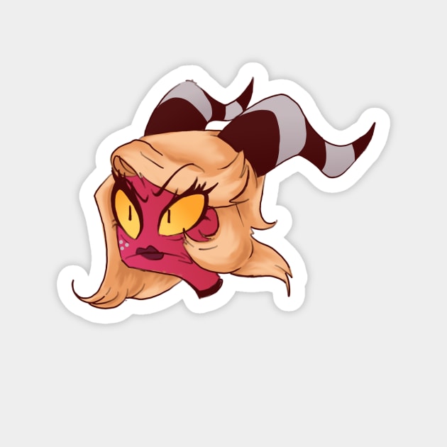 Moxie in Drag - Helluva Boss Moxxie Imp Karen gray - Moxie - Magnet ...