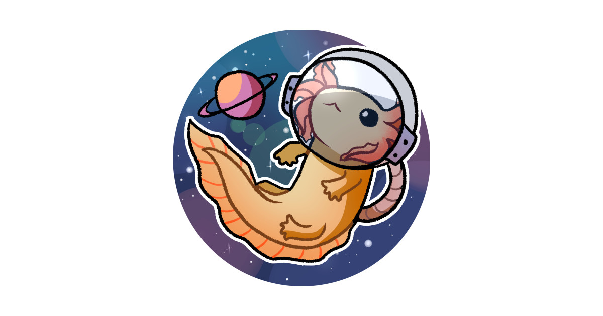 Space Axolotl 2 - Axolotl - T-Shirt | TeePublic