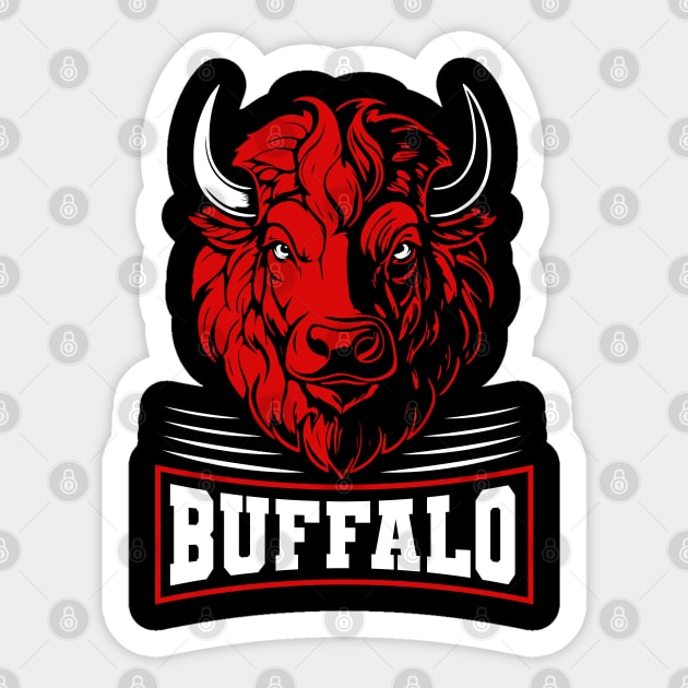 Buffalo - American Bison - Buffalo - Sticker | TeePublic