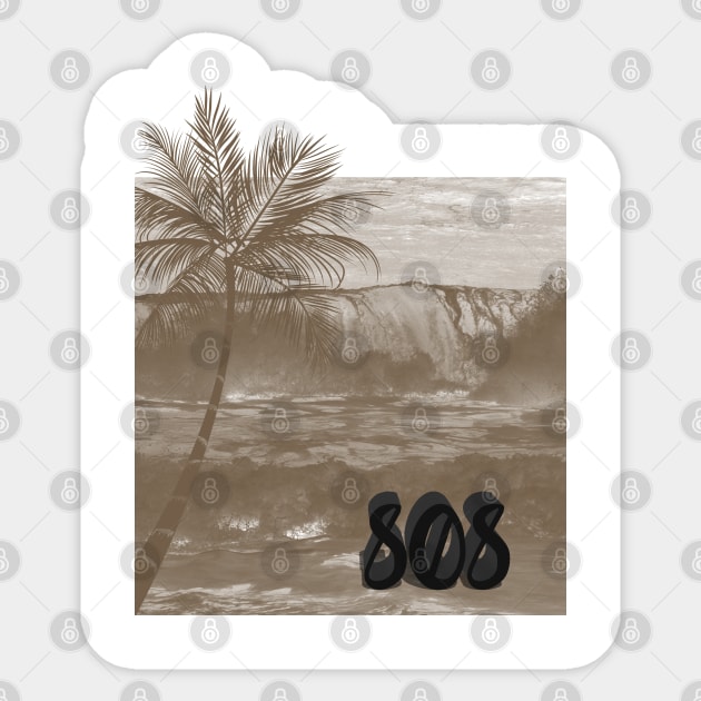 808 area code - Hawaii - Sticker | TeePublic