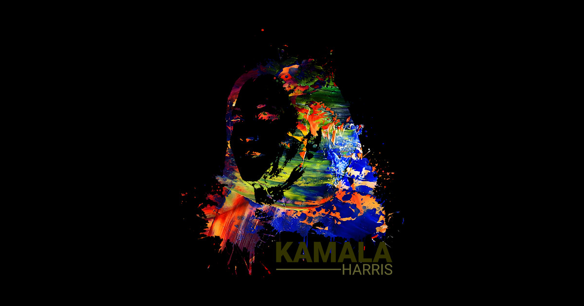 KAMALA HARRIS IN SPLASH COLOR - Kamala Harris - Sticker | TeePublic