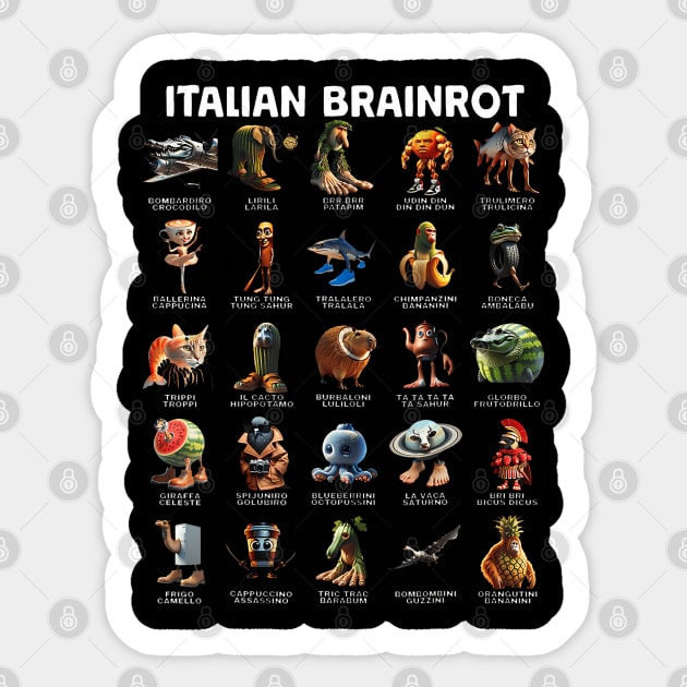Italian Brain Rot Italian Brainrot Funny Memes T-Shirt 78 - Italian ...
