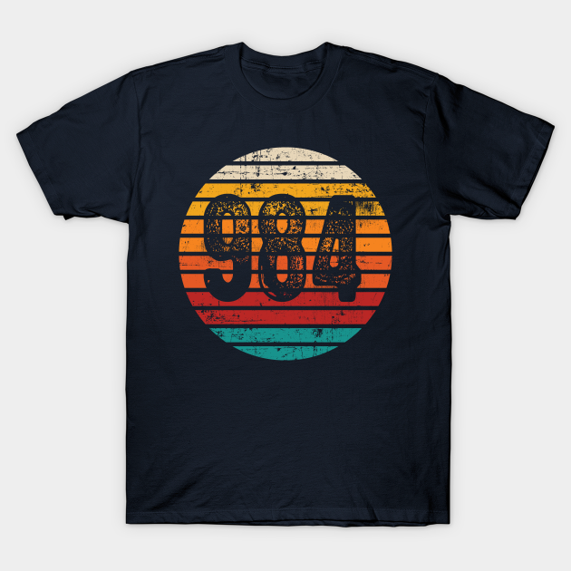 Distressed Vintage Sunset 984 Area Code - Area Code 984 - T-Shirt ...