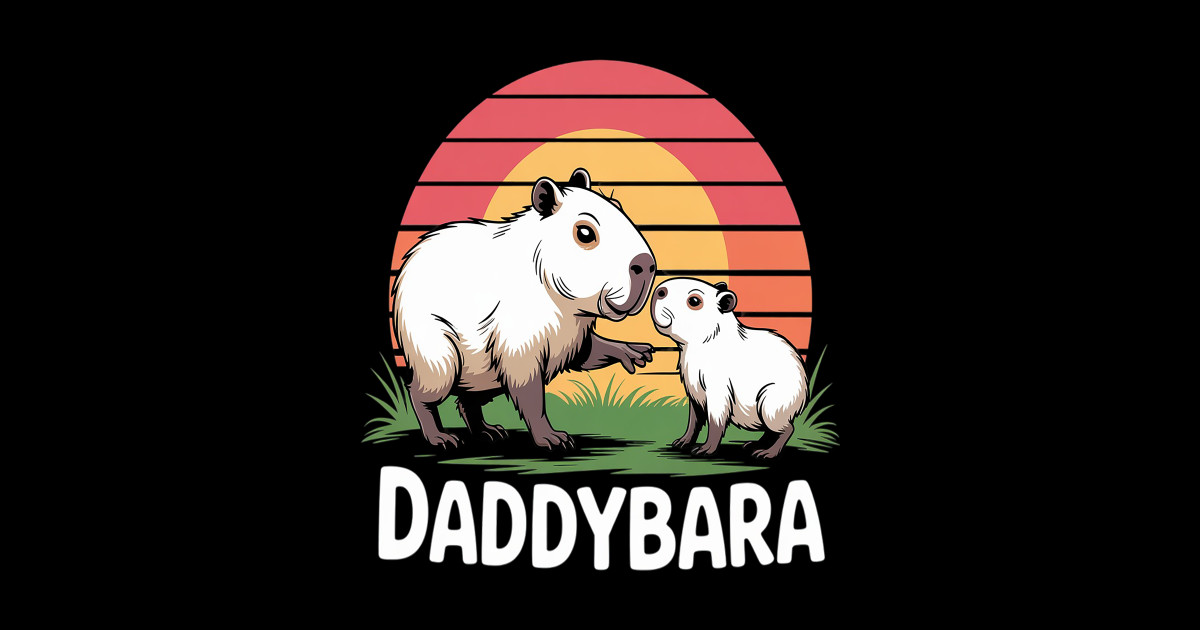 Capybara Dad and Son Bumps Capybara Father's Day - Capybara Dad And Son ...