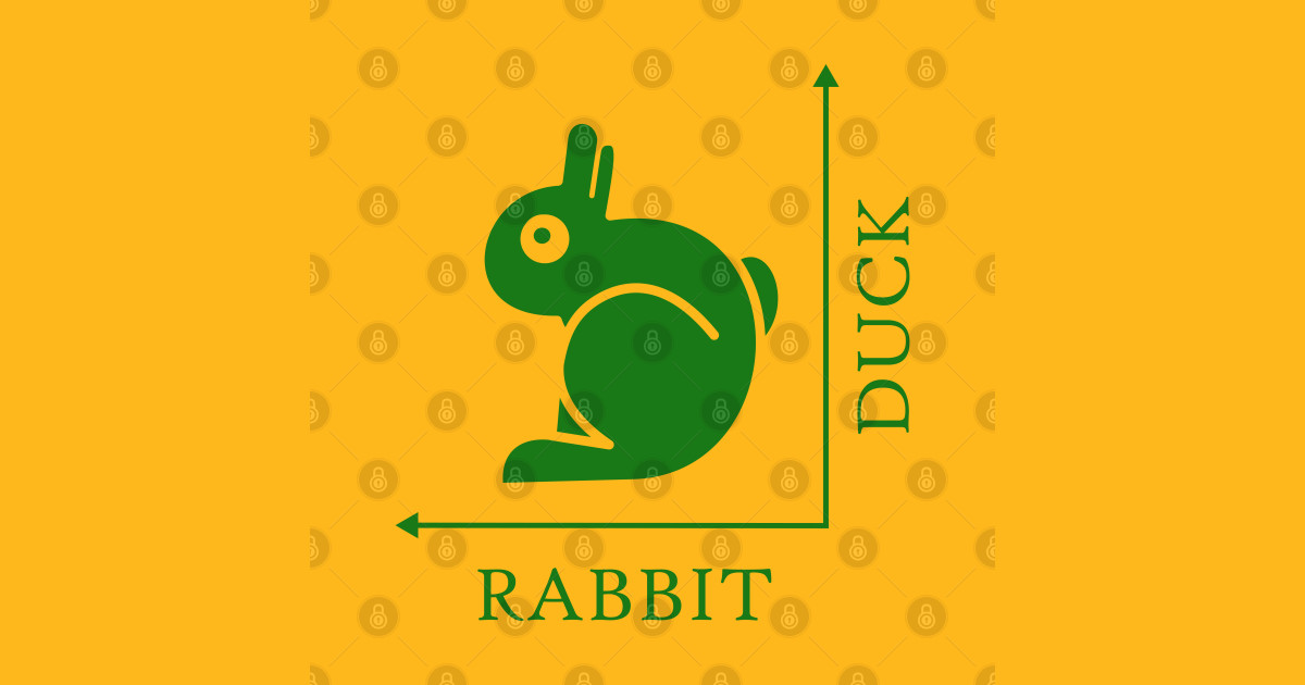 Duck Rabbit Illusion - Duck Rabbit Illusion - T-Shirt | TeePublic