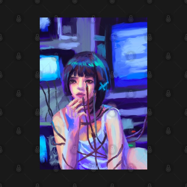 Lain Iwakura Cybercore Frutiger Aero Y2k Anime - Lain Cybercore - T ...