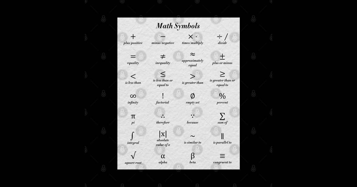 Math Symbols - Maths Symbols - Sticker | TeePublic