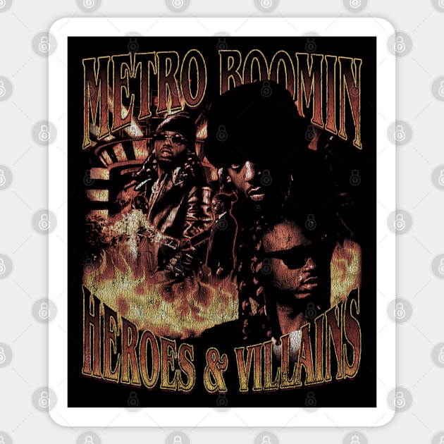 Metro Boomin Heroes & Villains Vintage - Metro Boomin - Sticker | TeePublic
