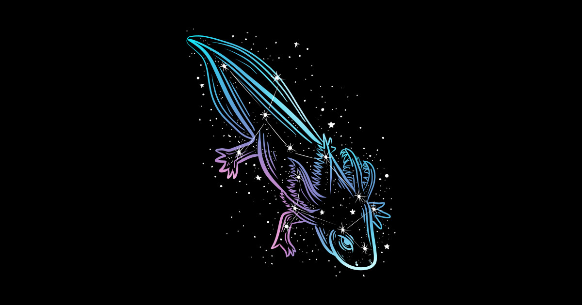 Axolotl constellation - Universe - Posters and Art Prints | TeePublic