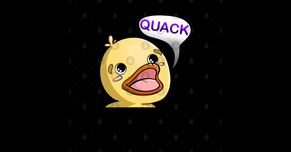 Quackers, Duck Quack, Baby Duck, Twitch Streamer Emote - Gaming Apparel ...
