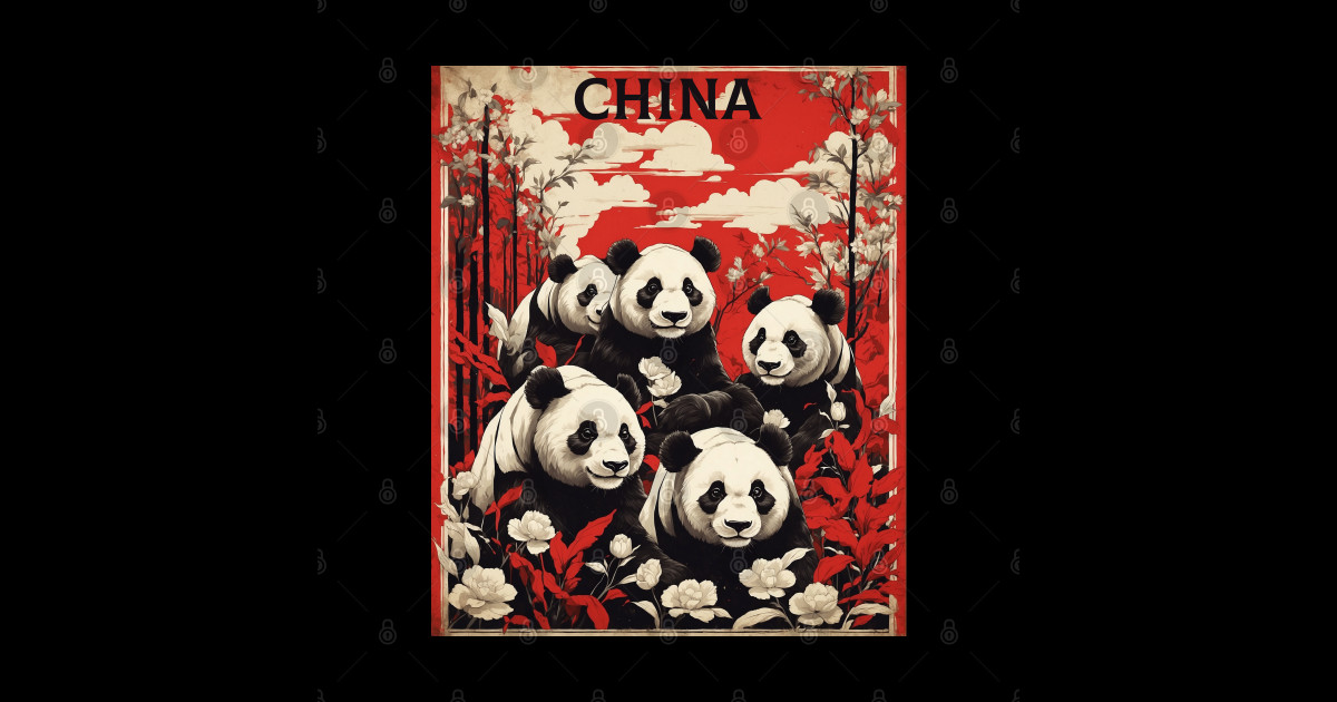 China Chinese Panda Bears Vintage Poster Tourism Poster - Panda ...