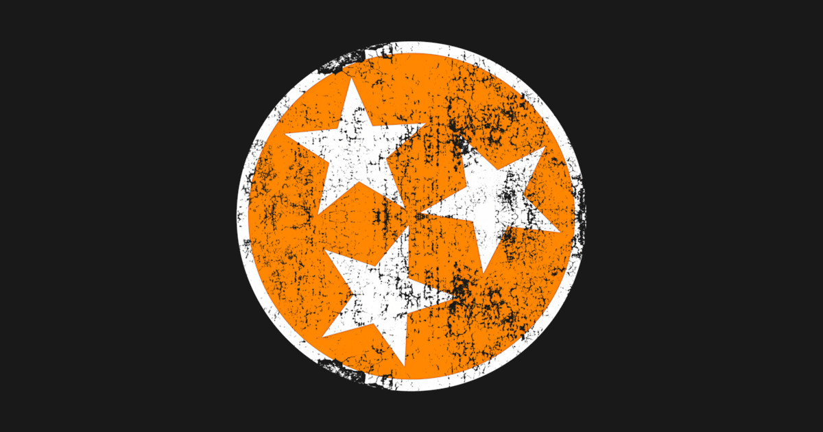 Tennessee Flag Orange White Distressed Tn State - Tennessee Flag - T ...