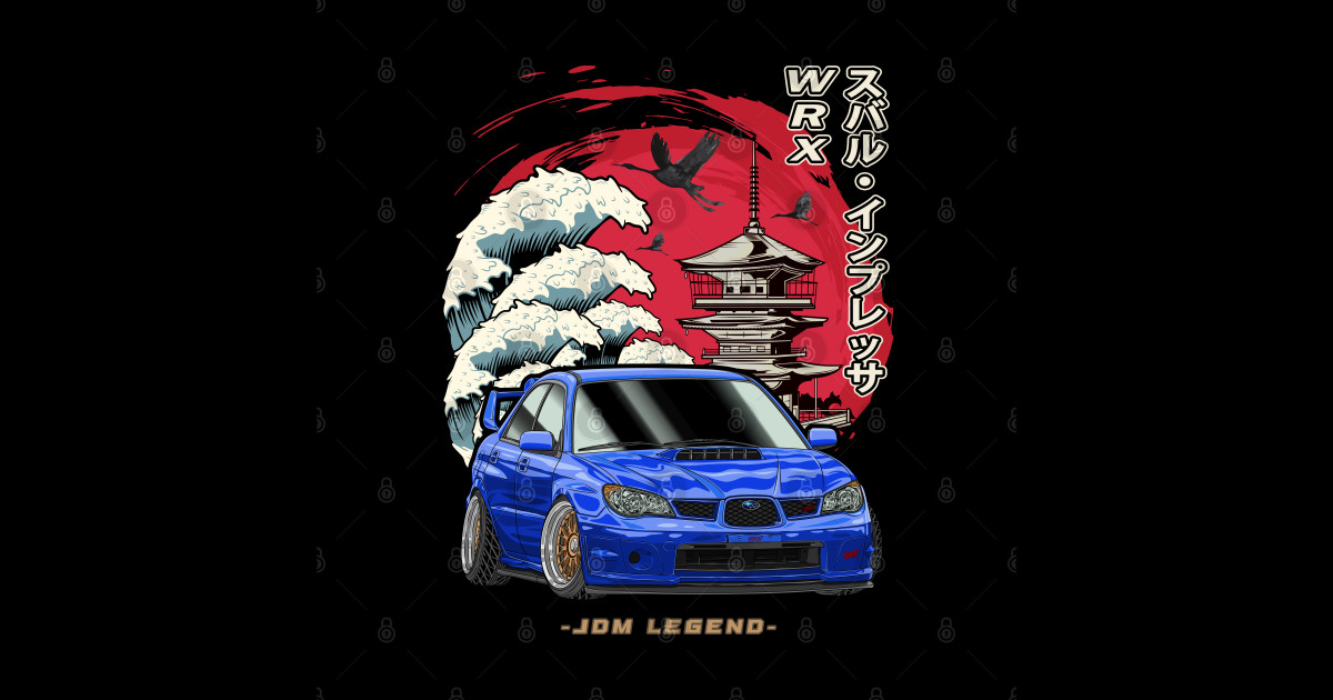 Niippon Blue Subie Impreza WRX STi Hawk Eye - Subaru Wrx Sti - Posters ...