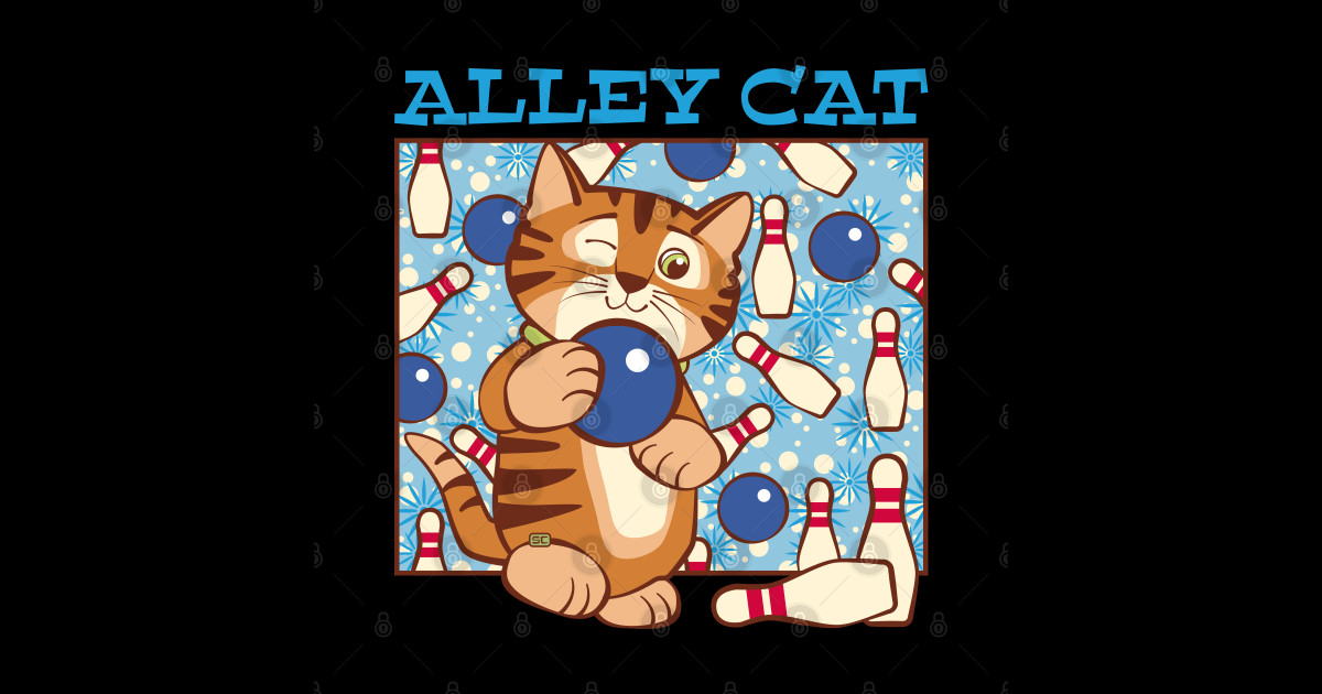 Bowling Alley Cat - Bowling - Sticker | TeePublic