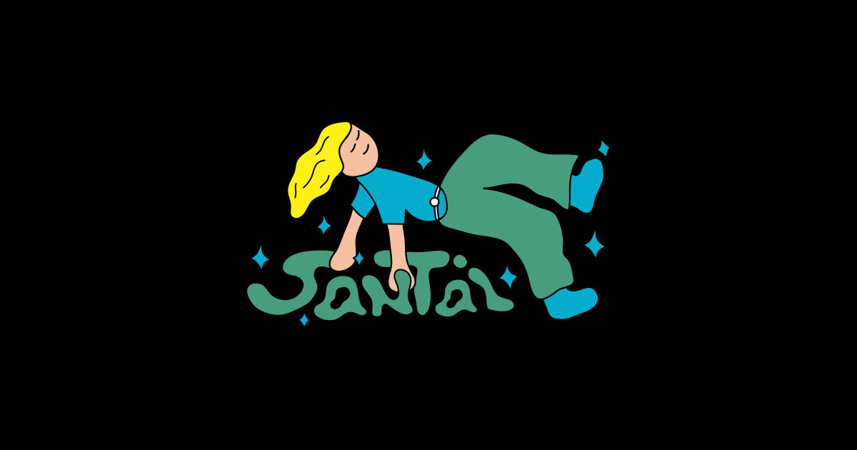 Santai Logo and Illustration - Relax - Sticker | TeePublic