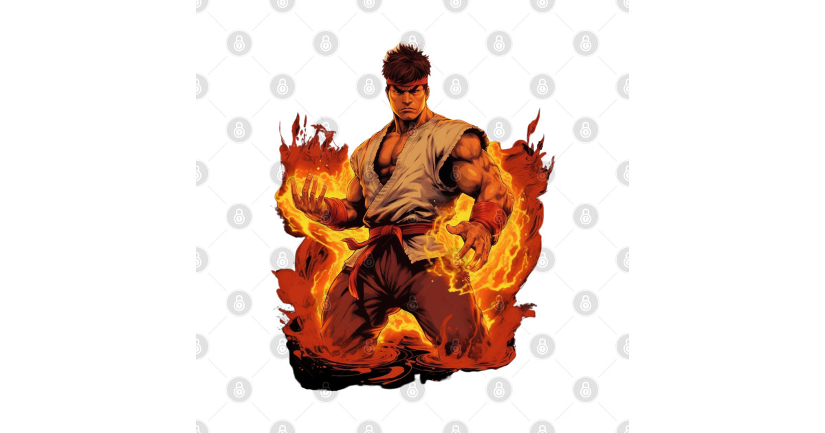 Ryu Street Fighter Design - Street Fighter - T-Shirt | TeePublic