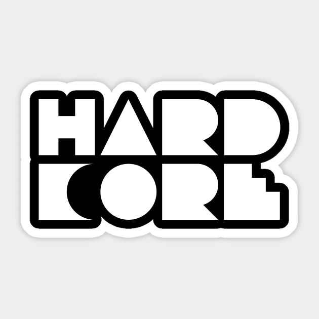 hardcore music logo design - Hardcore - Sticker | TeePublic