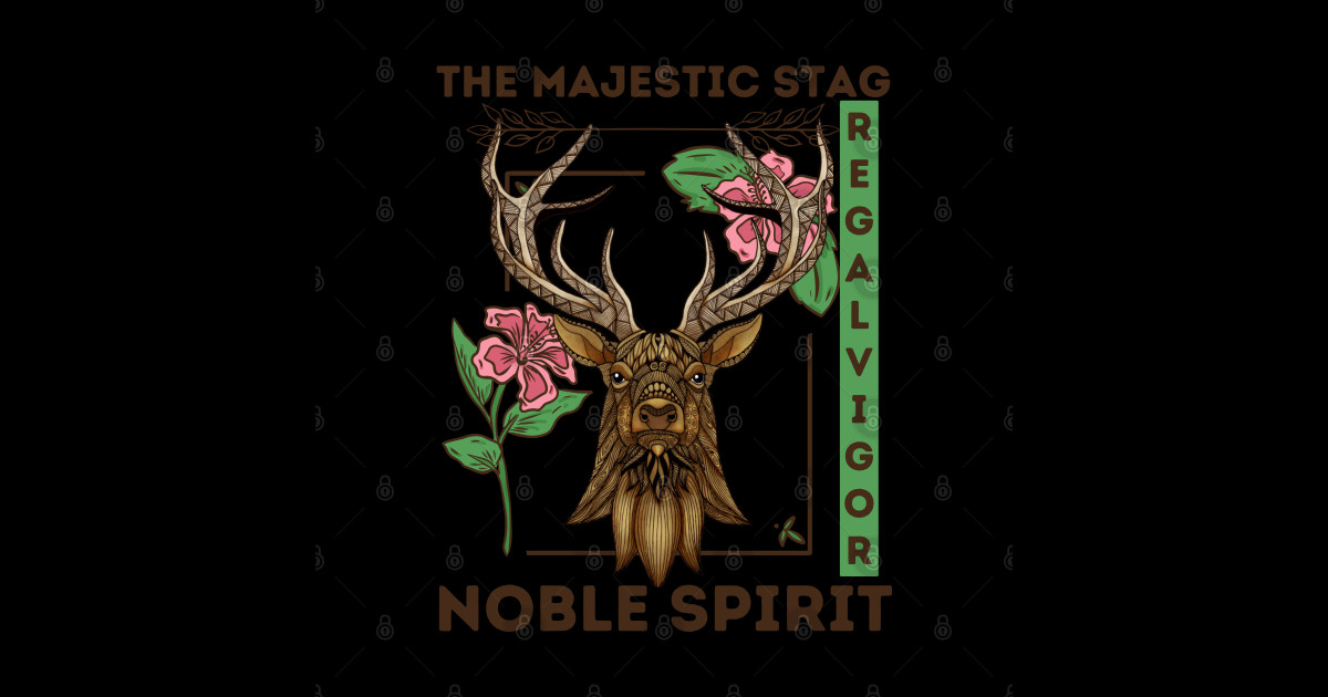 Stag Art - Stag - Sticker | TeePublic