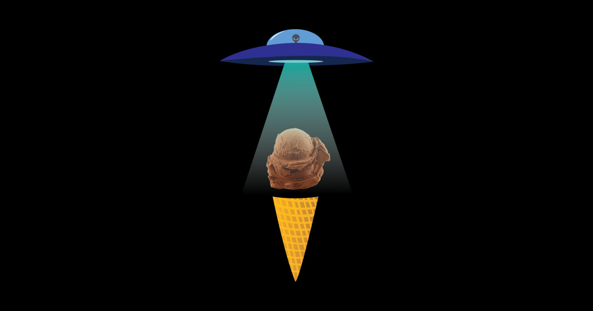 Ufo Alien Chocolate Ice Cream Abduction - Alien - Posters and Art ...