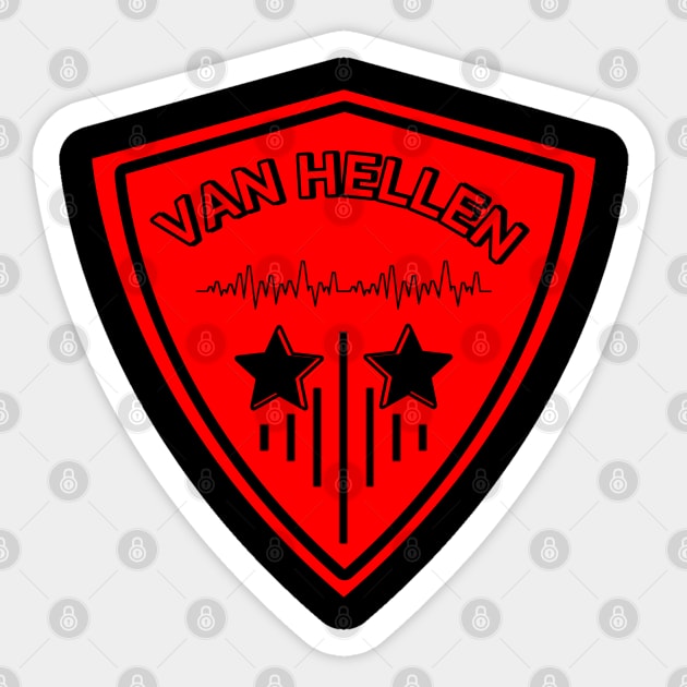 Van pick guitar logo - Pick Guitar Van Hellen - Sticker | TeePublic