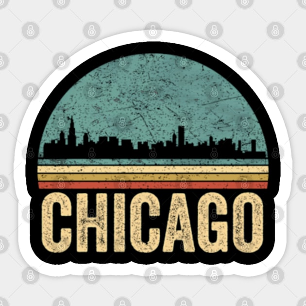 Chicago Skyline Chicago - Chicago Skyline - Sticker | TeePublic