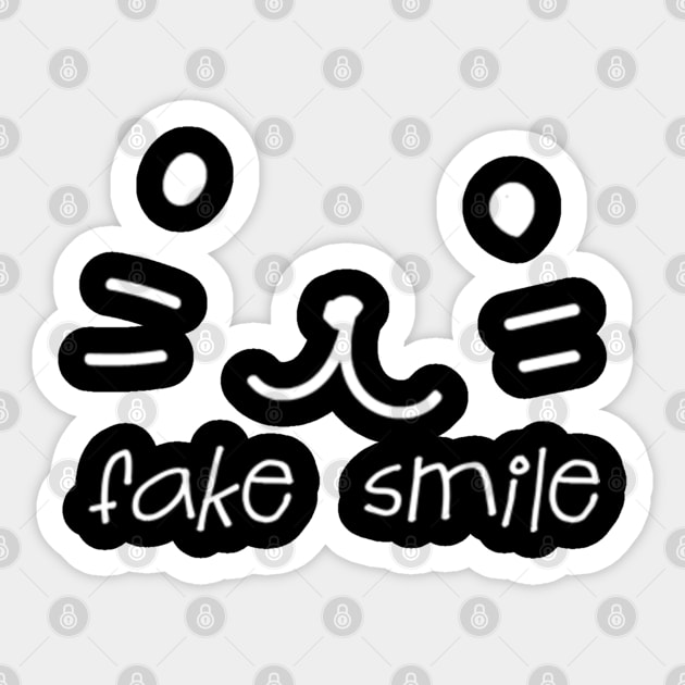 fake SMILE - Smile - Sticker | TeePublic