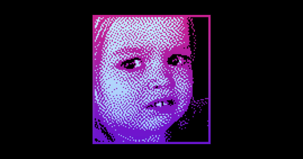 Side Eyeing Chloe meme (dithered) - Meme - Sticker | TeePublic