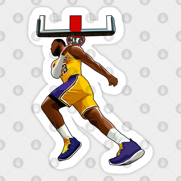 King James After Get Dunk - Lebron James - Sticker | TeePublic