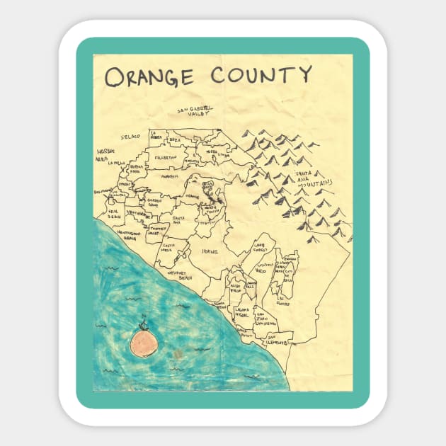 Orange County - Orange County - Sticker | TeePublic