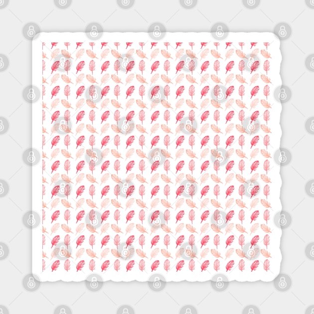 Fall Theme Feathers Pattern - Pattern - Magnet | TeePublic
