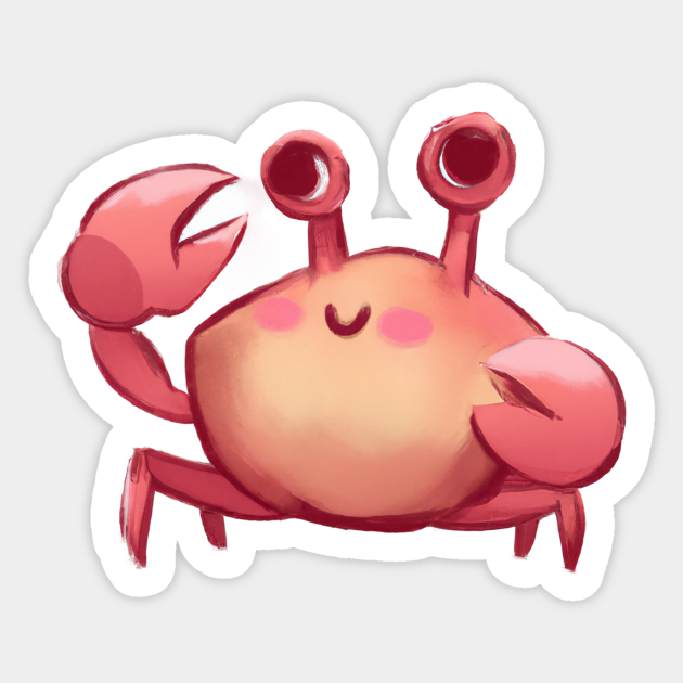 Cute Crab Drawing - Crab - Sticker | TeePublic