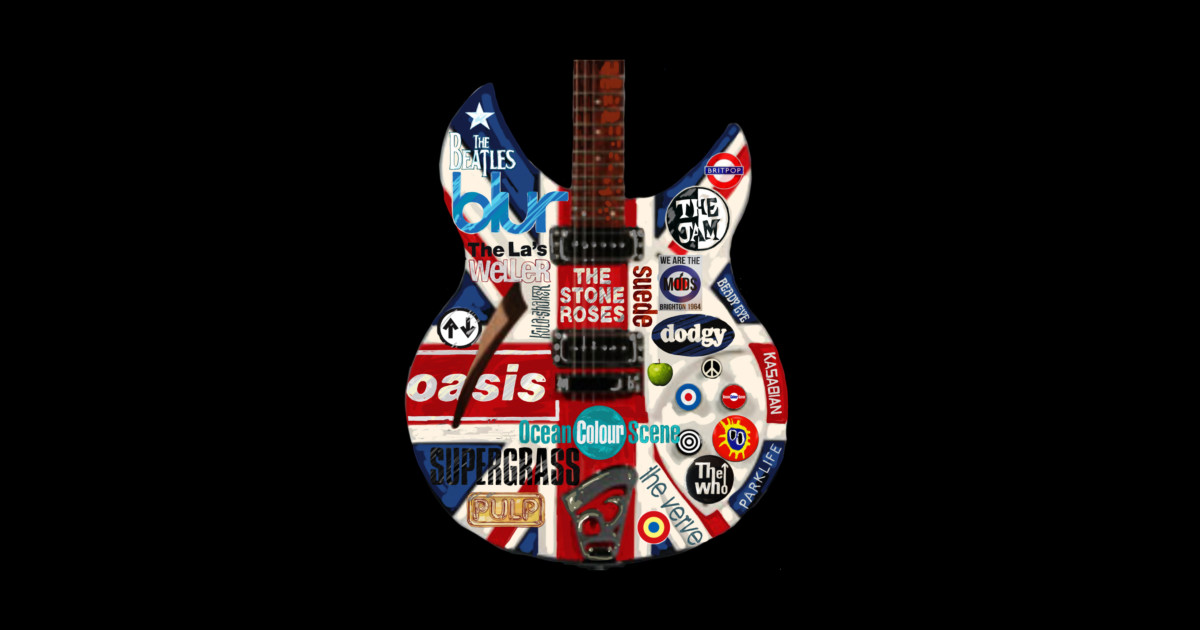 Britpop Nineties Music - Britpop Nineties Music - Sticker | TeePublic