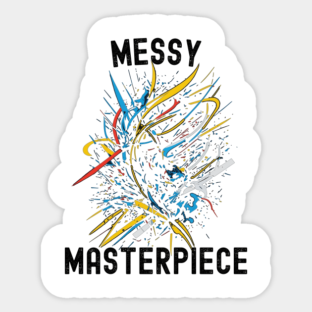 Messy Masterpiece, Abstract Art Image - Abstract Art - Sticker | TeePublic