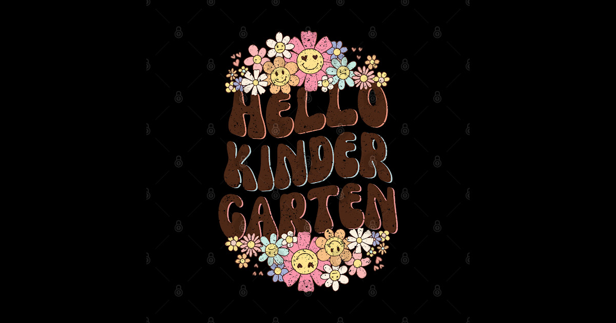 Groovy Hello Kindergarten Vibes Retro Teacher Back To School ...