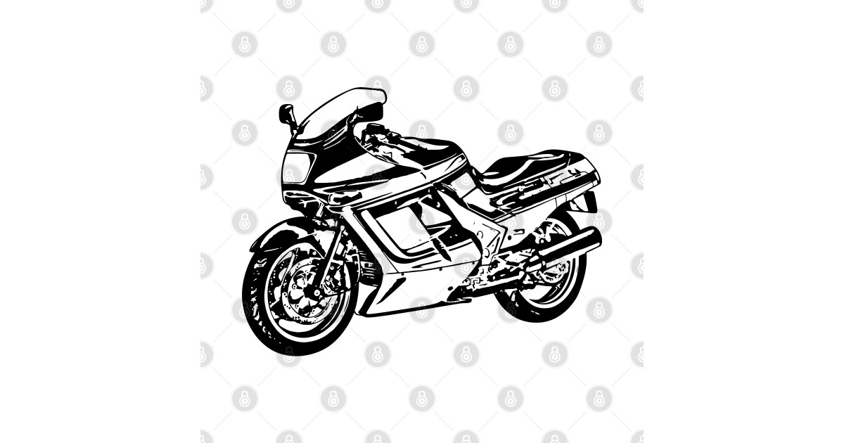 1990 ZX10 Motorcycle Sketch Art - Kawasaki - T-Shirt | TeePublic