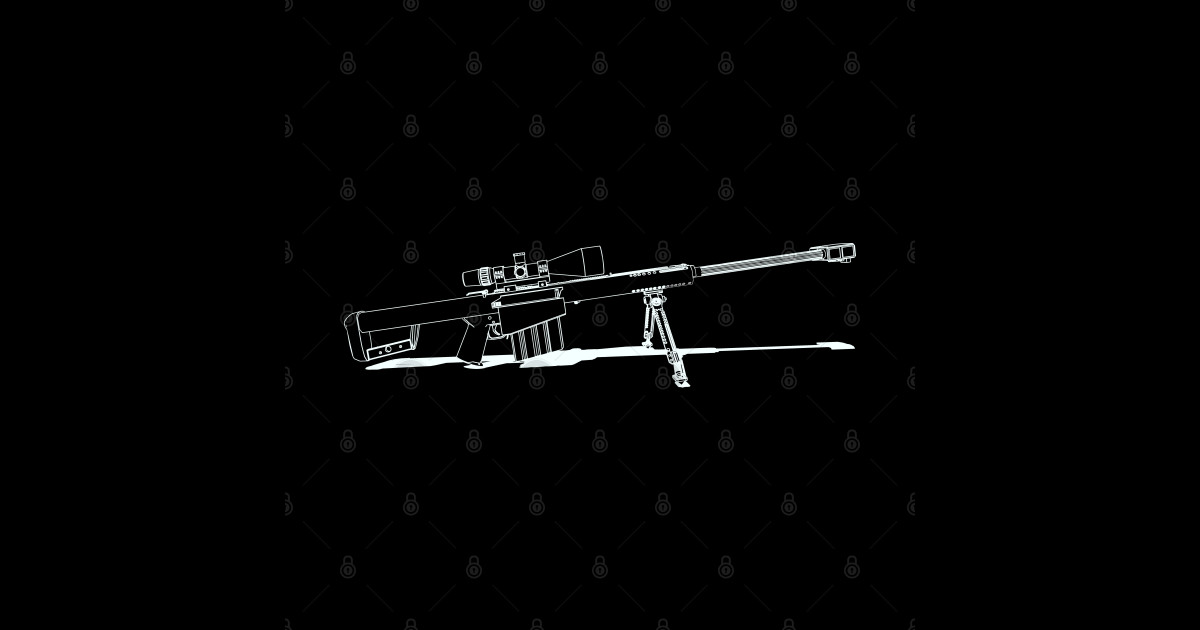 50 Caliber Sniper Rifle - Sniper Rifle - Pin | TeePublic