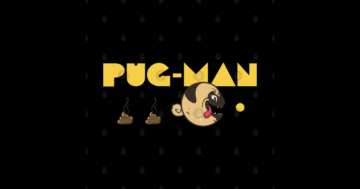 Pug-Man - Pugs - Sticker | TeePublic