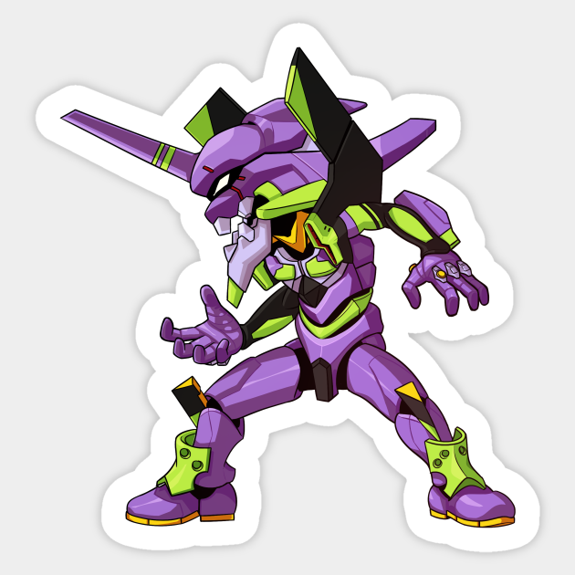 EVA - 01 - Evangelion - Sticker | TeePublic
