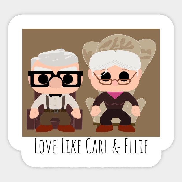 Carl & Ellie - Up - Sticker | TeePublic