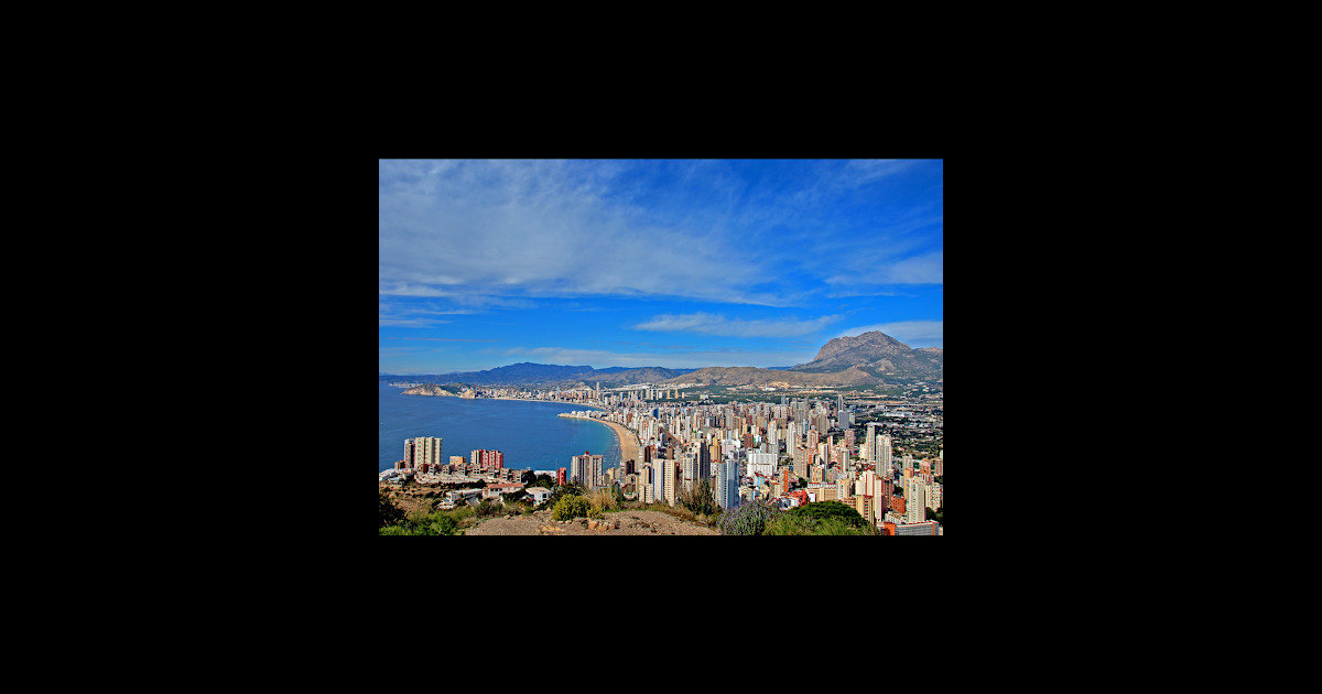 Benidorm Skyline Cityscape Costa Blanca Spain - Benidorm Skyline ...